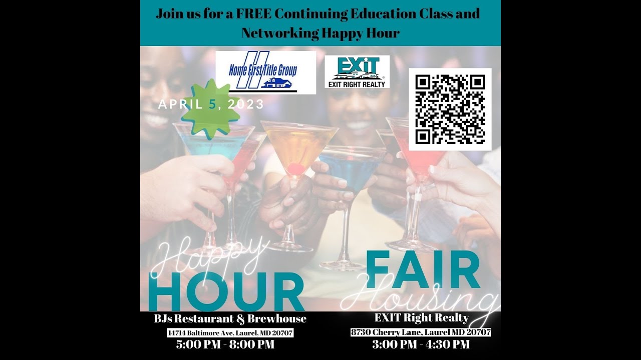 Free Happy Hour Networking Event and Fair Housing | CEU Class - YouTube