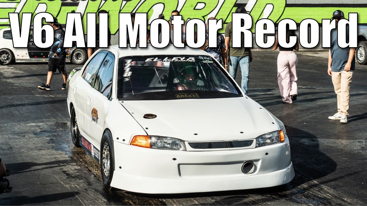 New Mitsubishi V6 All Motor Record 8.20 @ 167mph 1000hp V6 Mirage - YouTube