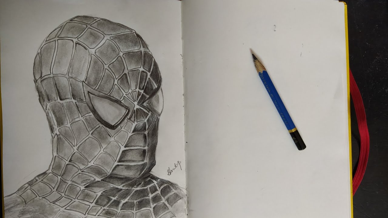 How to draw spiderman|Quick sketch on a diary|time lapse - YouTube