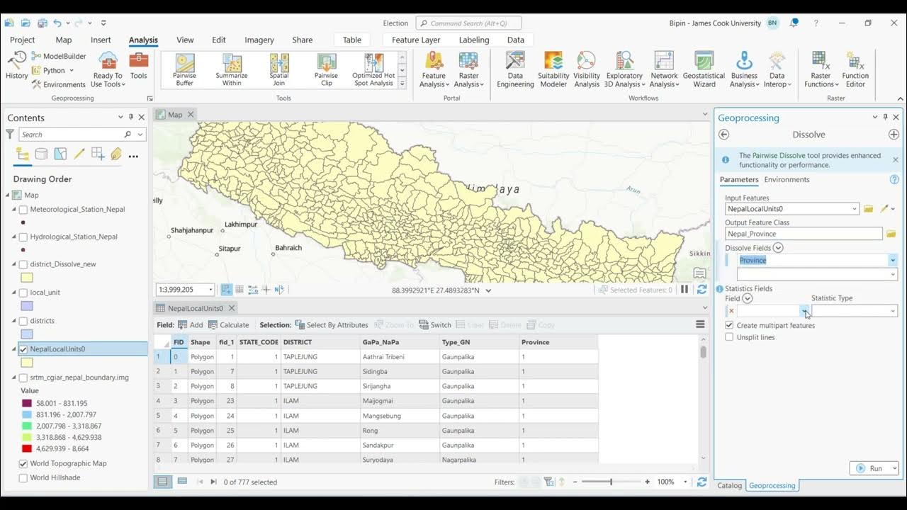 Arcgis Pro Dissolve Tool Youtube