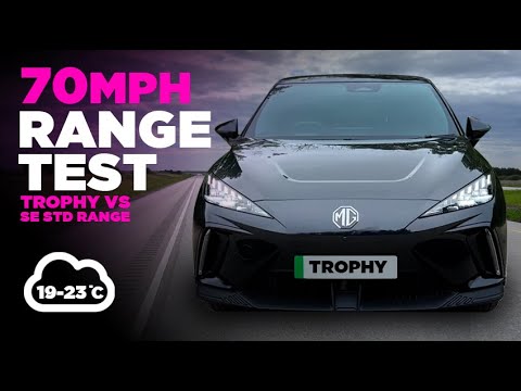 MG4 TROPHY 70 MPH MOTORWAY RANGE TEST vs SE STANDARD RANGE - YouTube