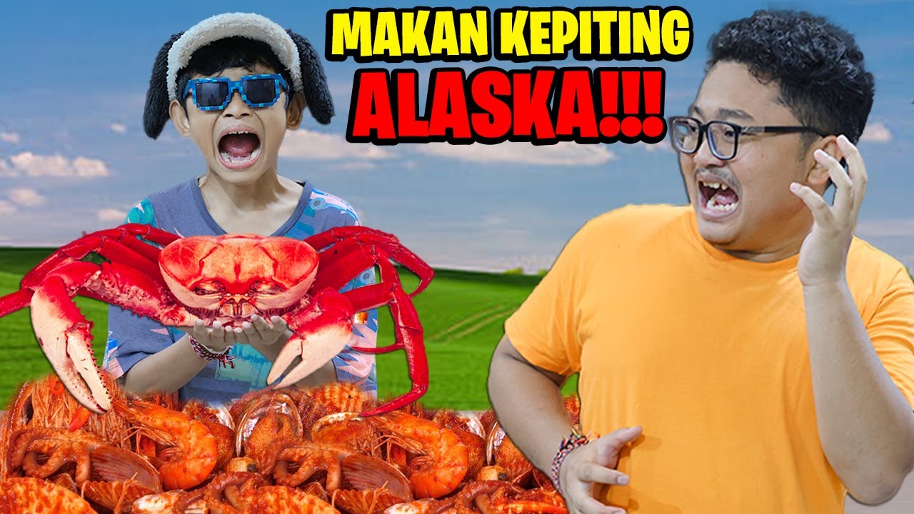 PERTAMAKALI BOCIL MAKAN KEPITING RAKSASA ALASKA SUPER JUMBO!!! JARI ...