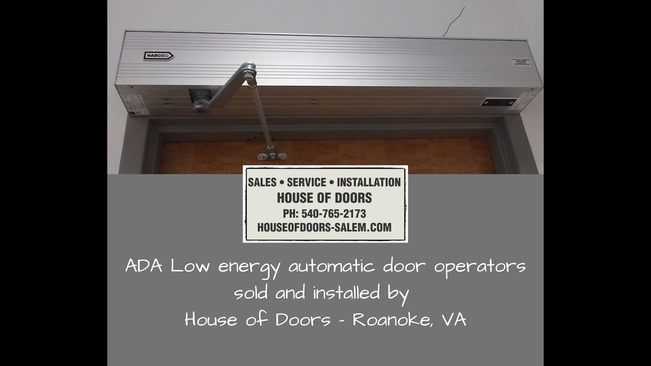 Automatic door operators and accessories supplied and installed by ...