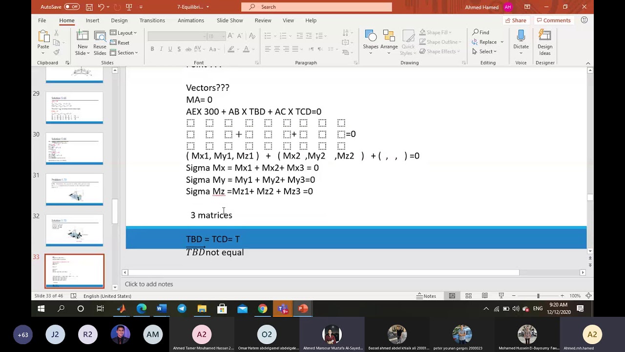 Tutorial 07 - Statics (PHM031s) - Eng. Ahmed Mohamed - YouTube