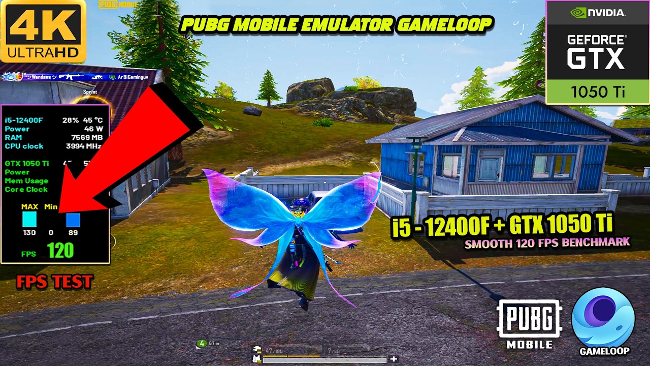 PUBG Mobile 120 FPS Benchmark on PC | i5 - 12400F + GTX 1050 Ti ...