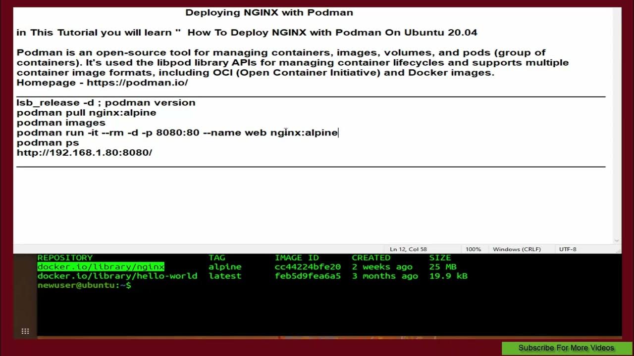 Deploying NGINX with Podman - YouTube