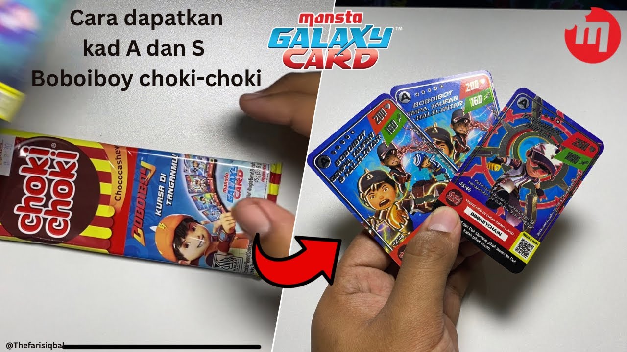Cara dapatkan Kad A dan Kad S Boboiboy choki-choki - YouTube