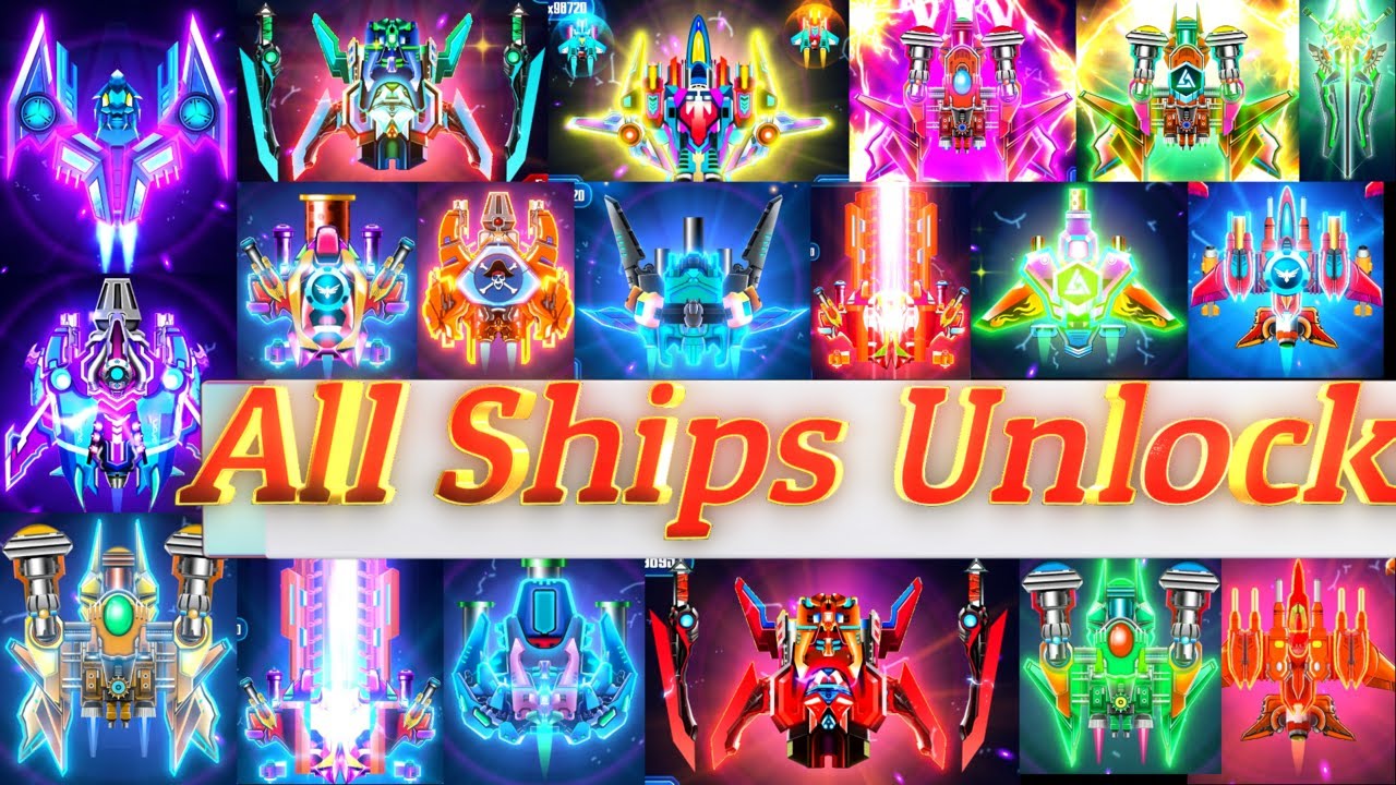 Galaxy Attack Alien Shooter Unlocked All Ships And Review By Spiderlord Official - YouTube
