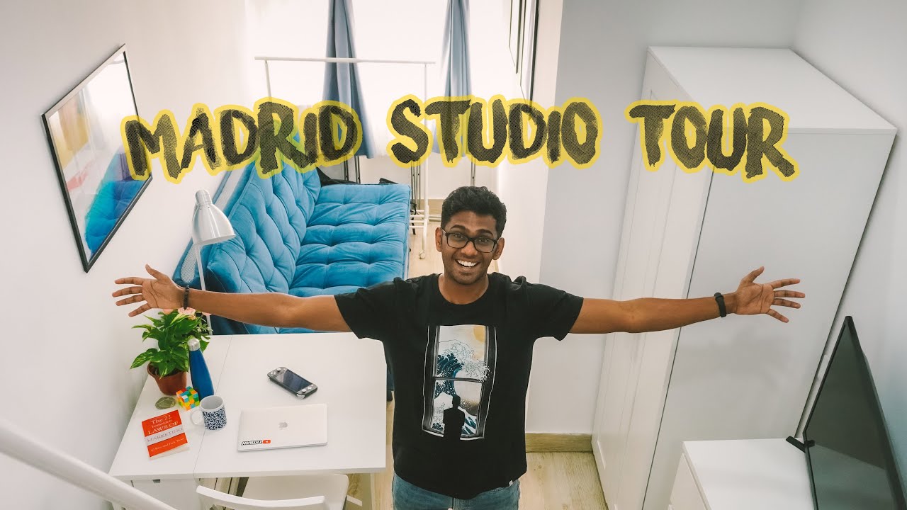 My Madrid Studio Tour - Compact Living Space in Spain - YouTube