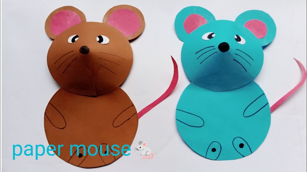 Easy paper mouse craft ideas||paper mouse🐀||paper crafts origami easy ...