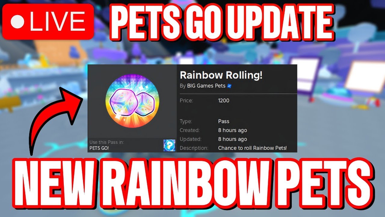 🔴 LIVE |🌈RAINBOW PETS NOW in PETS GO!! | UPDATE |PETS GO - YouTube