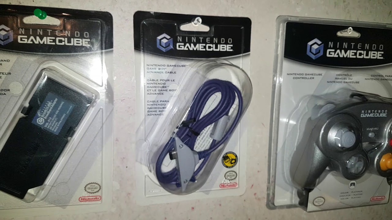 Sealed Nintendo gamecube accessories - YouTube