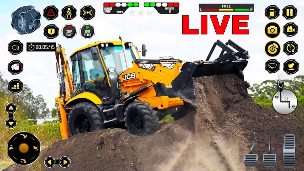 JCB Jcb 3DX Driving ||Nova Driving Jcb ||Jcb Simulator Indian 3D Game ...