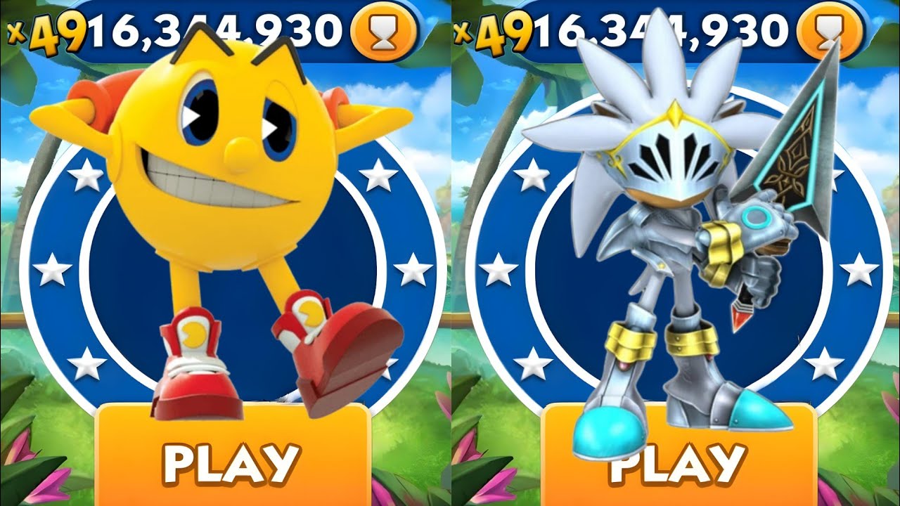 Sonic Dash - Pacman VS Sir Silver Sonic _ Movie Sonic vs All Bosses ...