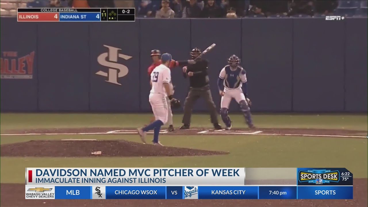 Davidson named MVC Pitcher of Week - YouTube