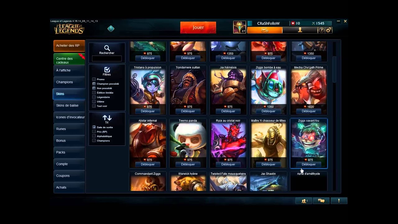 Presentation League of Legends / Boutique, Modes, Champions... - YouTube