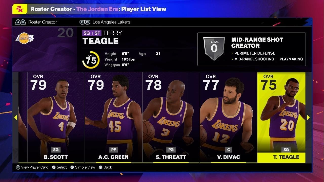 NBA 2K25: Los Angeles Lakers '91-'92 classic team - Jordan Era - YouTube