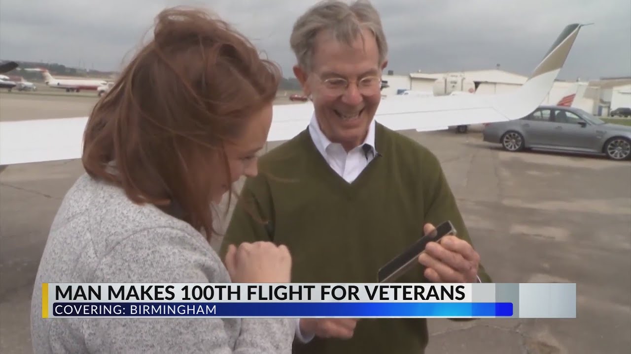 Local pilot makes 100th flight for the Veterans Airlift Command - YouTube