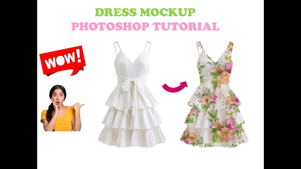 Dress Mockup Tutorial in Adobe Photoshop with Just Few Clicks | - YouTube