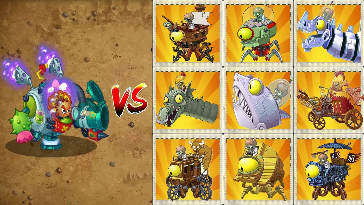 PvZ 2 Team New Plants Max Level Power Up ! New Plants P-Mech vs Zomboss ...
