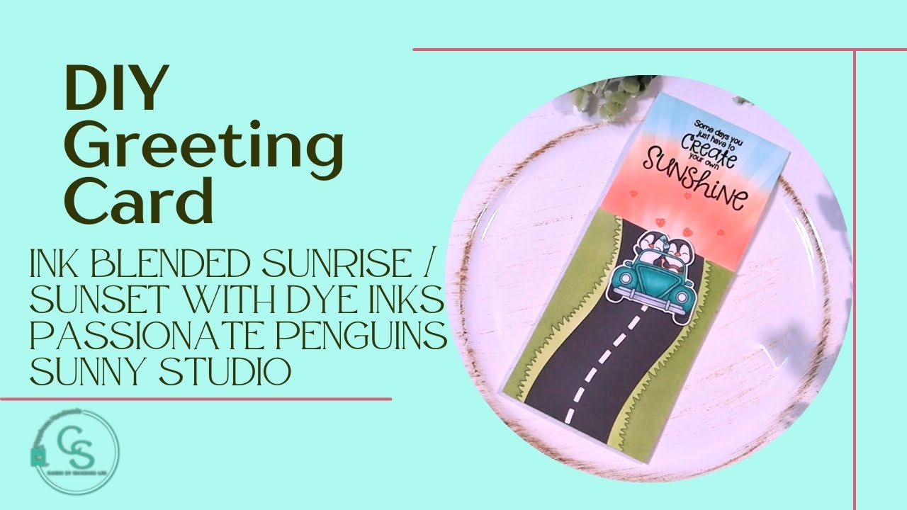 Ink Blended Sunrise / Sunset With Dye Inks Passionate Penguins Sunny ...