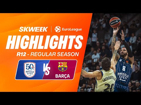CLOSE FINISH IN TURKIYE ! - Anadolu Efes vs FC Barcelona - EuroLeague Highlights R12