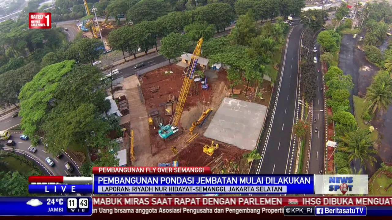 Pengerjaan Pondasi Flyover Semanggi Sudah Dimulai - YouTube