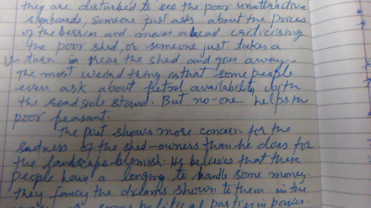 A Roadside Stand, poem 5 - YouTube