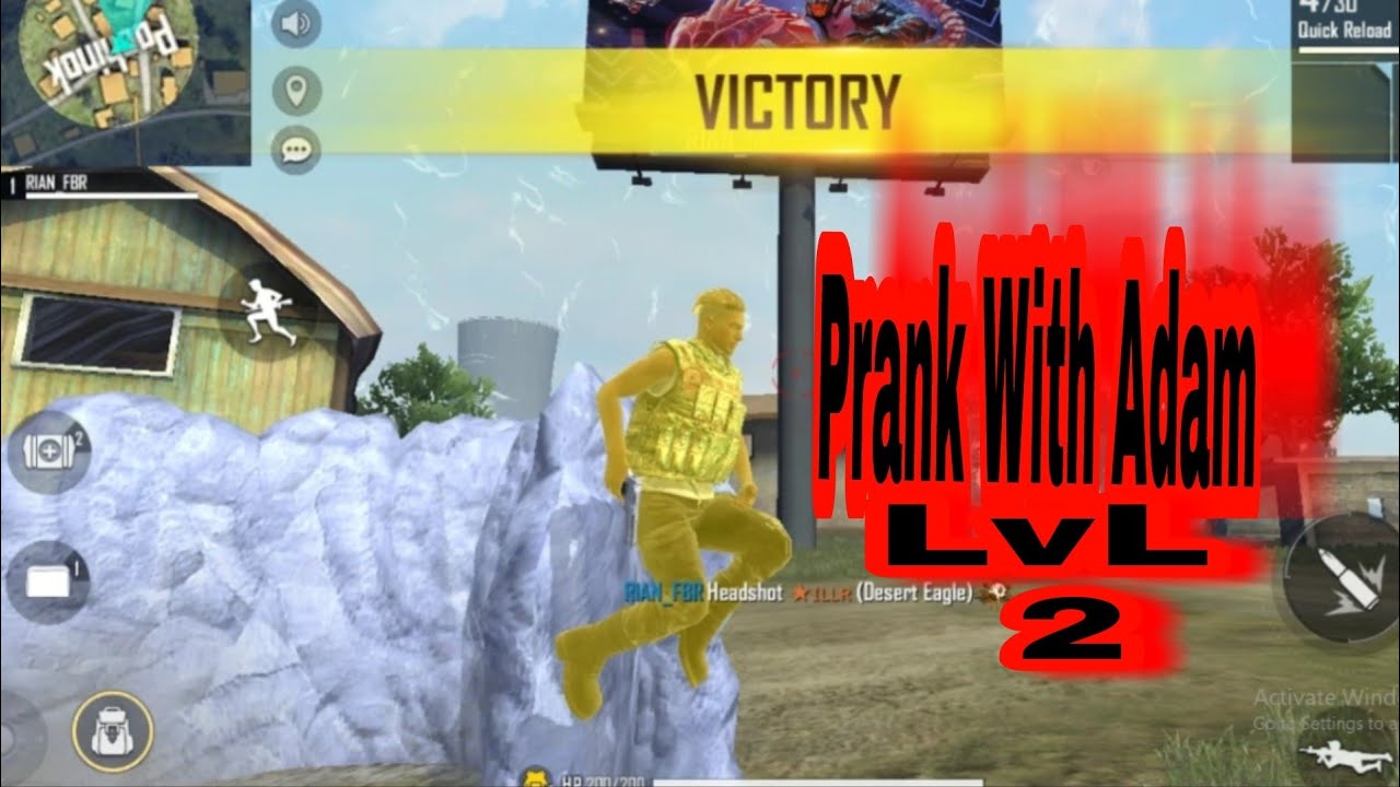 Noob Prank With Adam With 2 lvl id.Free Fire Highlight - YouTube