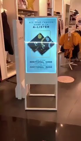 Non-Touch Digital A-Frame Poster Display for retail stores - YouTube