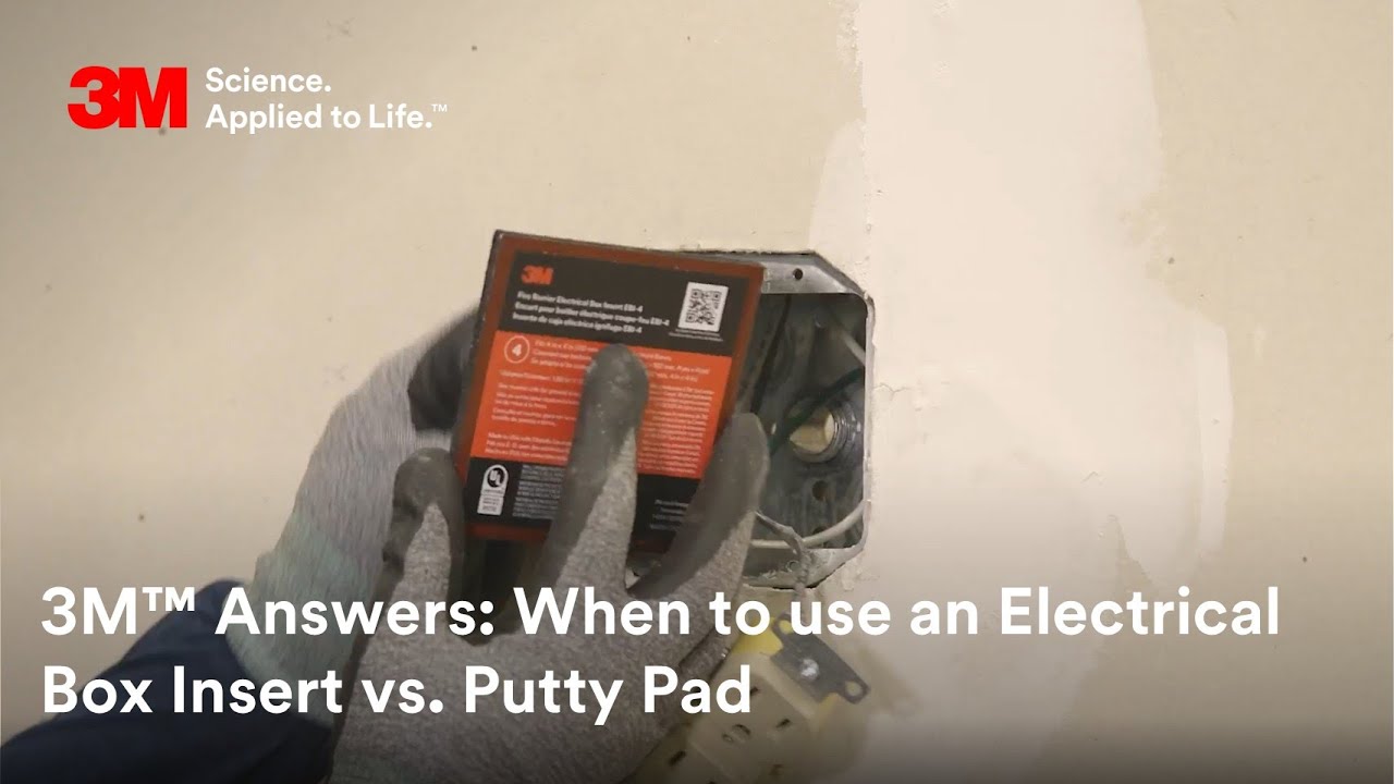 3M Answers: When to use an Electrical Box Insert vs. Putty Pad - YouTube