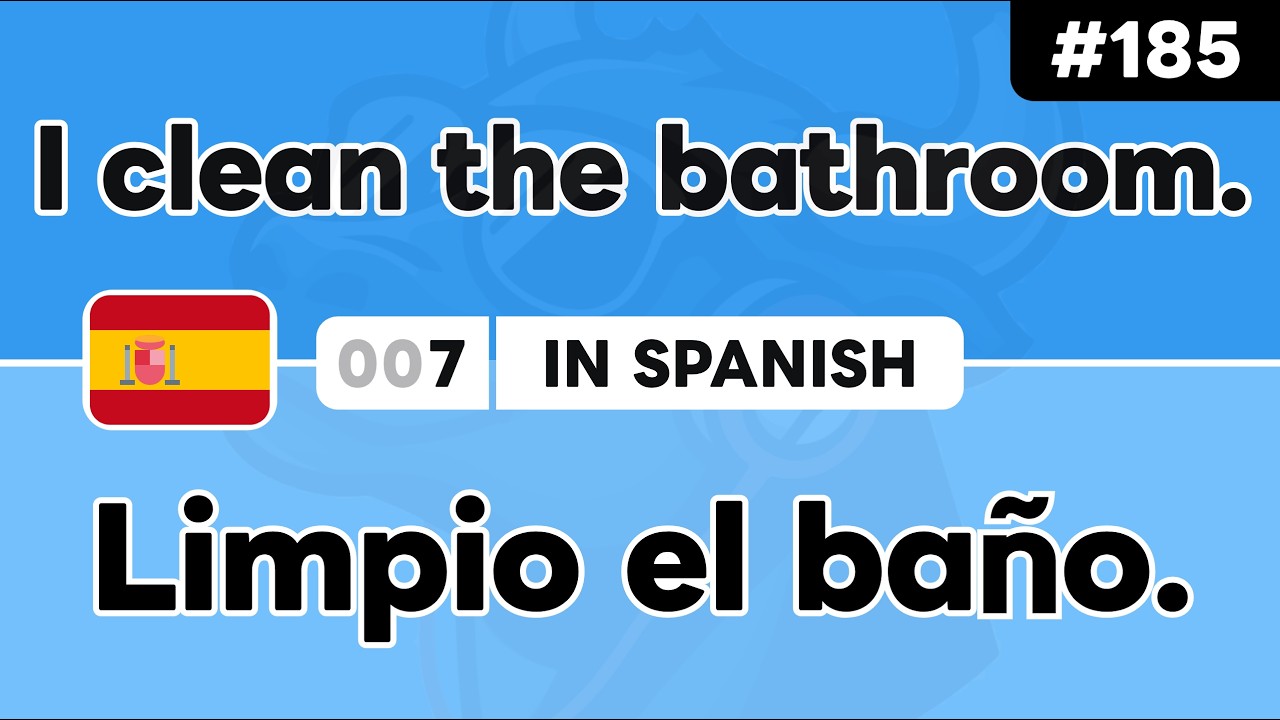 🇪🇸 "I clean ~" Daily Spanish for Beginners: Pick Up One Phrase Each Day ...