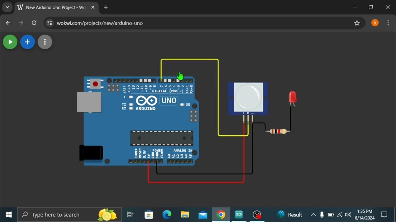 Arduino with Motion sensor+LED | Wokwi Arduino simulator | Arduino Titan - YouTube