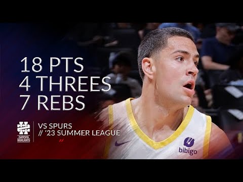 Cole Swider 18 pts 4 threes 7 rebs vs Spurs 2023 Summer League - YouTube