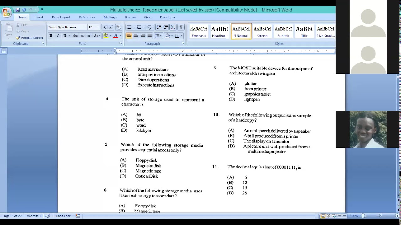 Grade 11- pass paper 3 - YouTube