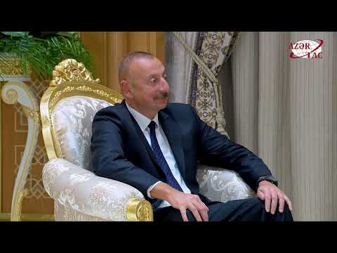 Azərbaycan Prezidenti İlham Əliyev Aşqabadda Rusiya Prezidenti Vladimir Putin ilə görüşüb