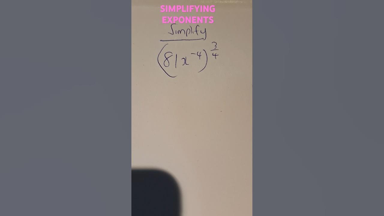 Simplify Exponents - YouTube