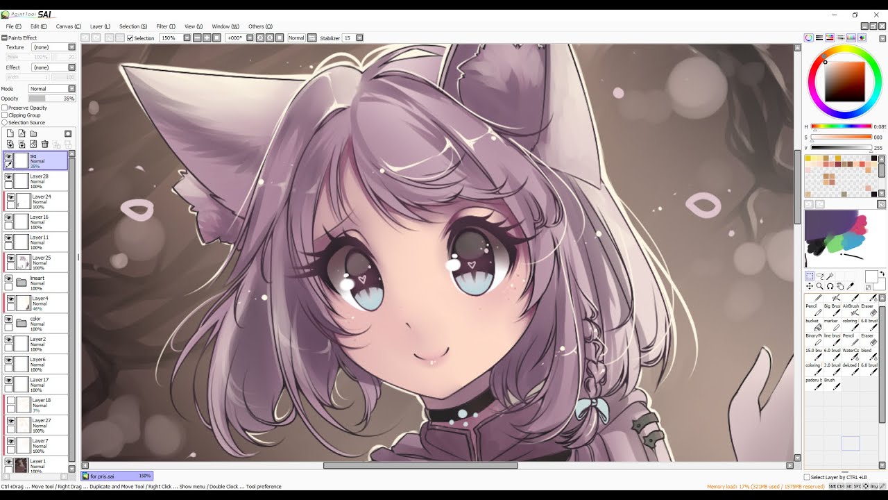 FF14 Drawing: Miqo'te Player Art 【SpeedPaint】 - YouTube