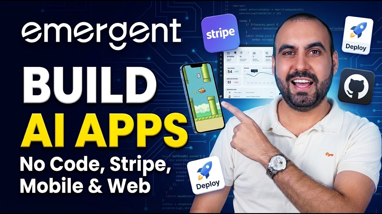 Build Full‑Stack & Mobile Apps with AI (No Code): Emergent Tutorial ...