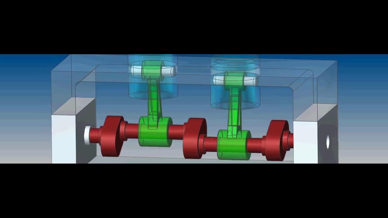 MOTOR 2 CILINDROS SOLID EDGE - YouTube