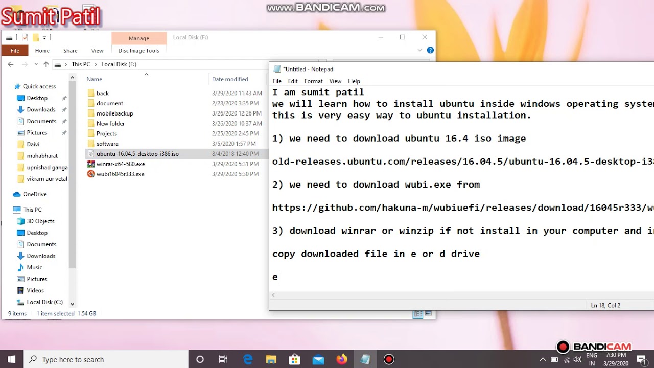 ubuntu installation inside windows - YouTube