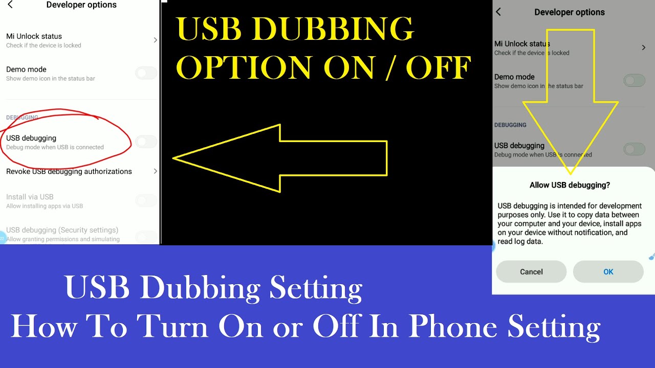 How To Turn On or Off USB Dubbing Option In Your Phone Setting In Hindi ...