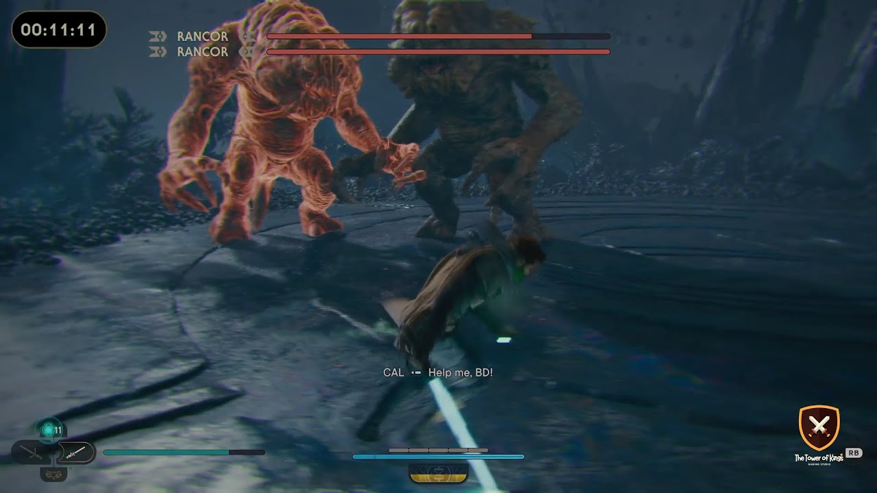 How to fight with two Rancor at the same time - Star Wars Jedi ...