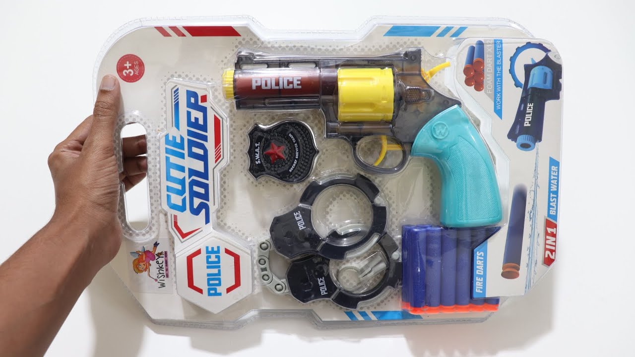 New police weapon toy set unboxing 2020 - YouTube