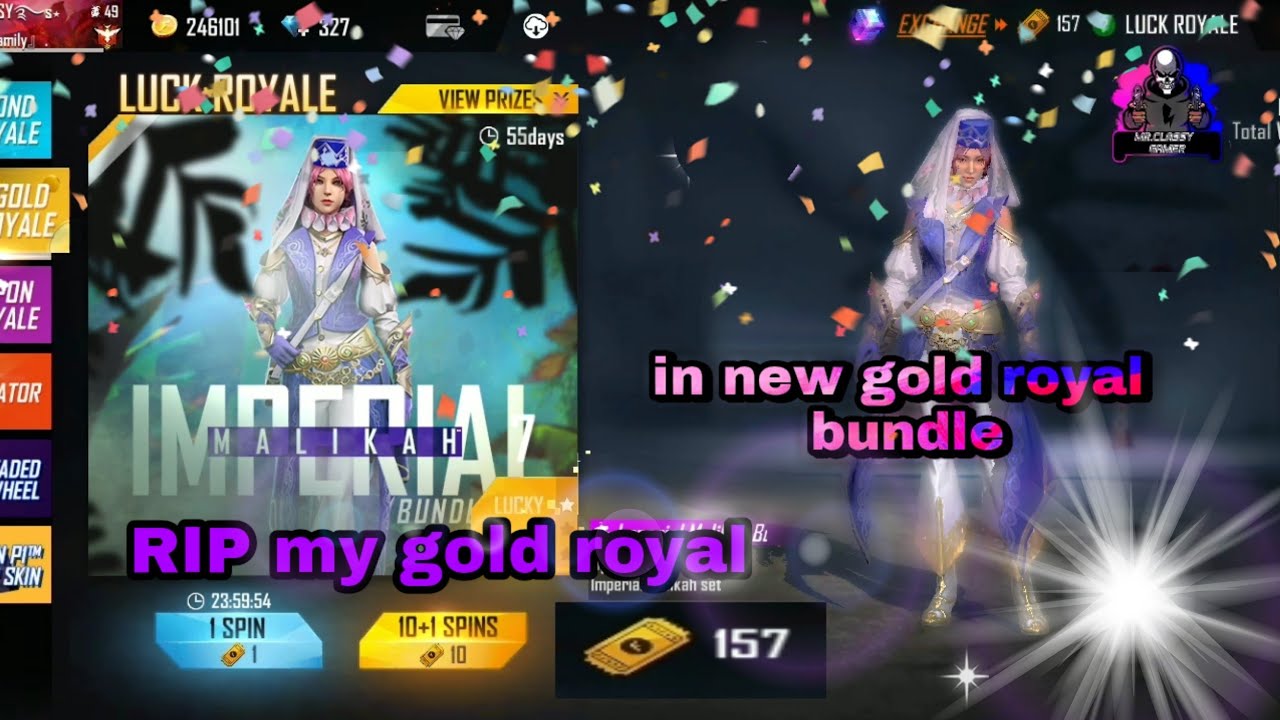 I got it new gold royal bundle 🤯 and rip my gold royal and like share ...