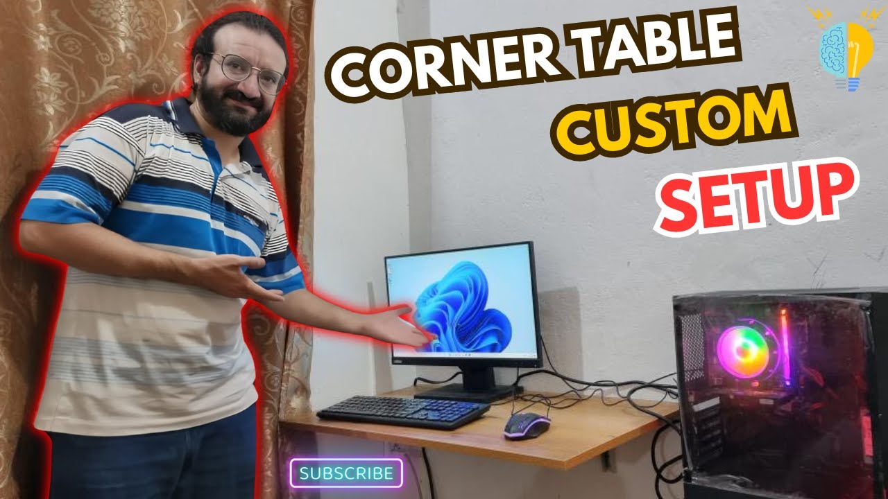 How to install custom computer table - Custom laptop desk DIY - YouTube