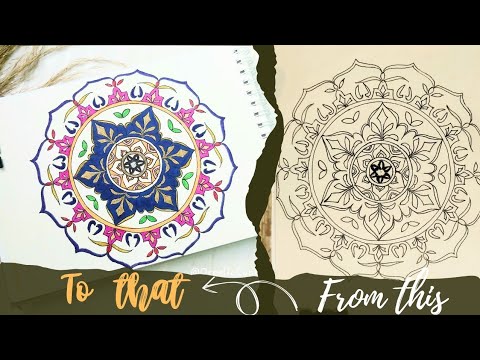 Tazhib Design Tutorial [Part-2] | How to draw Tezhip | Illumination ...