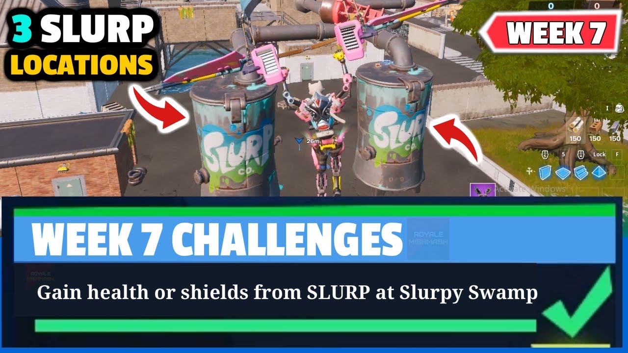 Gain health or shields from slurp at slurpy swamp - Fortnite WEEK 7 ...