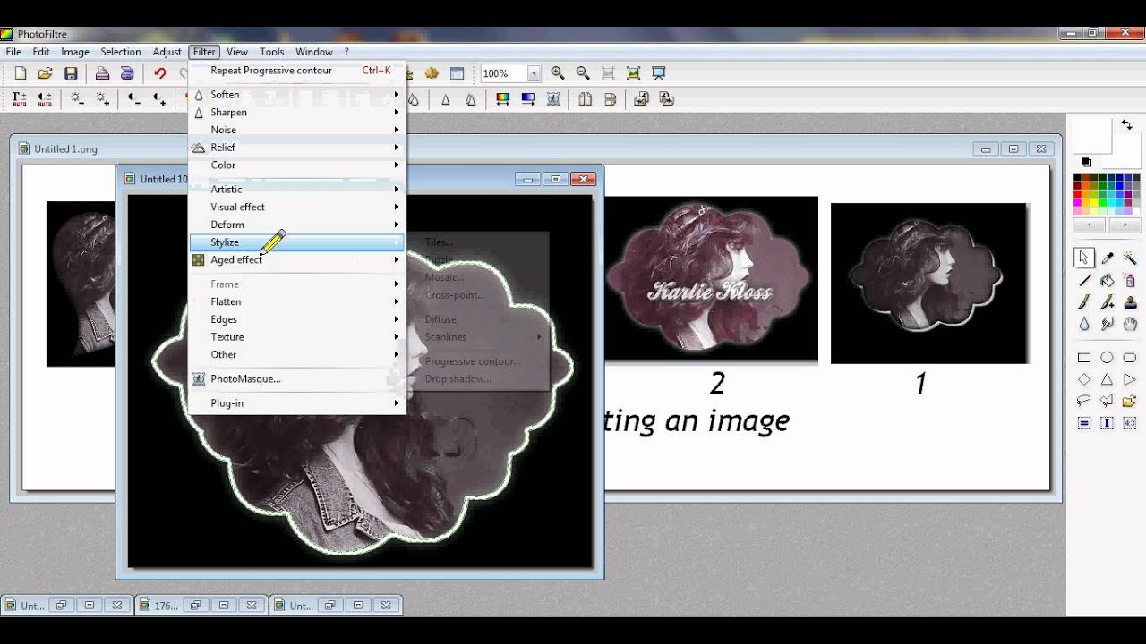 Insert Images/Pictures in Heart/Cloud Shapes (Photofiltre Tutorial ...