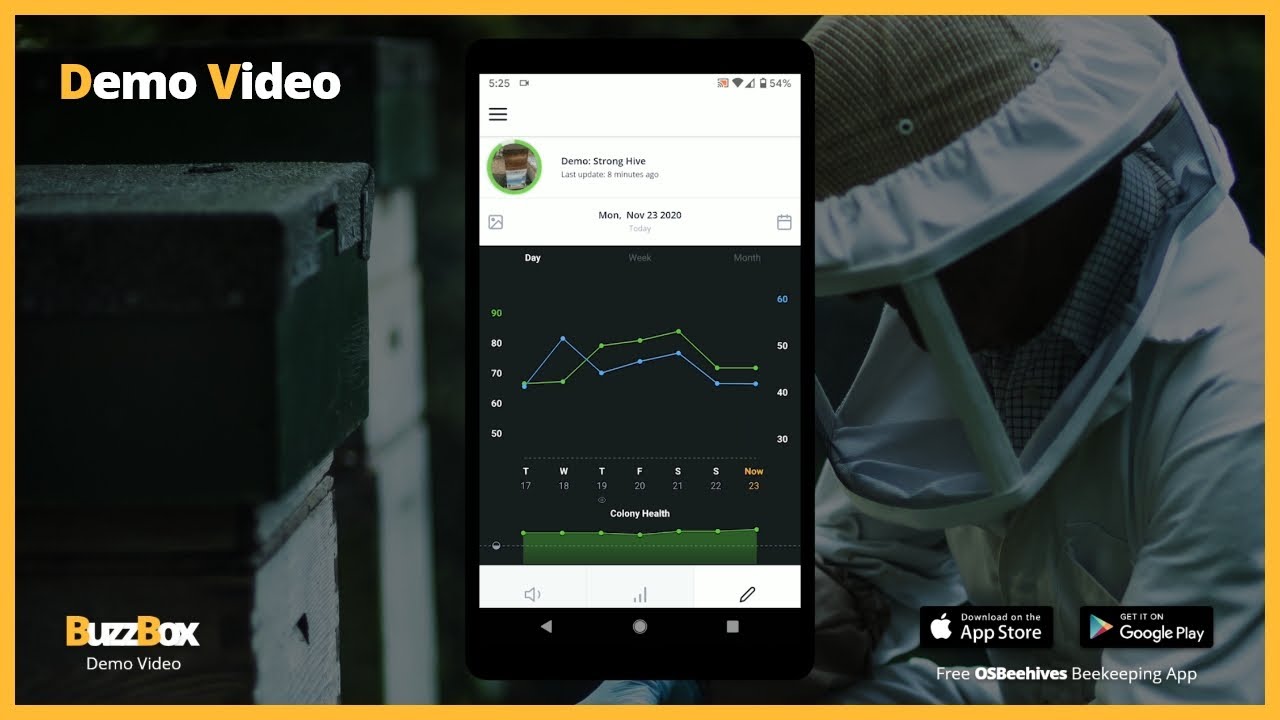 BuzzBox Mini & OSBeehives App - Demo Video - YouTube